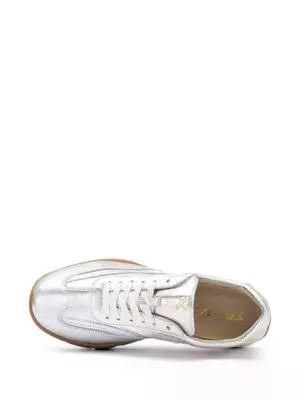 FRAU Laminated Leather Sneakers - Silver