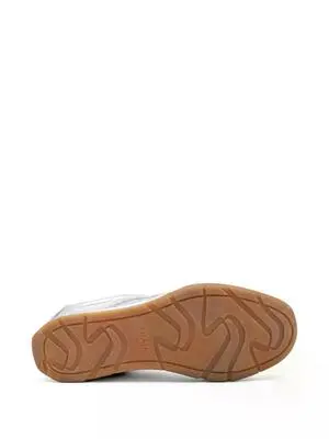 FRAU Laminated Leather Sneakers - Silver