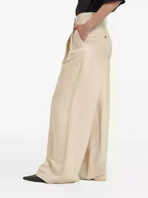 Max Mara Pleated Wide-leg Trousers - Neutrals