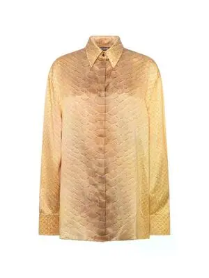 Roberto Cavalli Snake-print Shirt - Neutrals