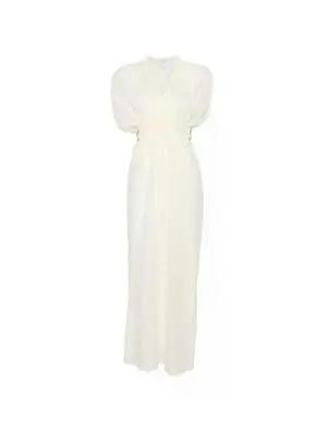 120% Lino Draped Day Dresses