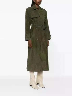 DUCIE Corrin Double-breasted Trench Coat - Green