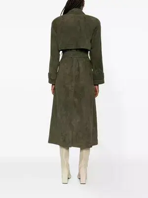 DUCIE Corrin Double-breasted Trench Coat - Green