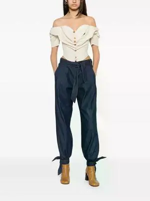 VIVIENNE WESTWOOD Bea Draped Button-up Top - Neutrals