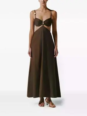 BAOBAB Kalina Balconette-neckline Maxi Dress - Brown