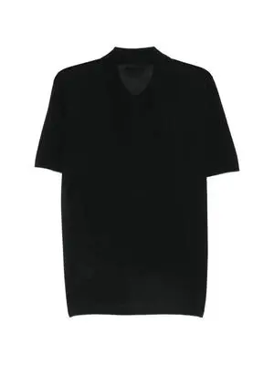 ROBERTO COLLINA Short-sleeve Knit Shirt - Black