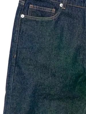 Maison Kitsuné Tapered Jeans With Logo Patch