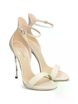 Casadei Blade Leather Sandals - Neutrals