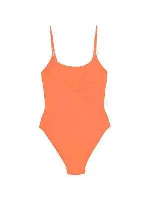Polo Ralph Lauren Logo-embroidered Scoop-neck Swimsuit - Orange