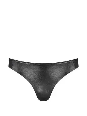 MAISON CLOSE Metallic-effect Bikini Bottom - Silver