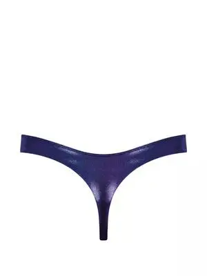 MAISON CLOSE Thong-cut Bikini Bottoms - Blue