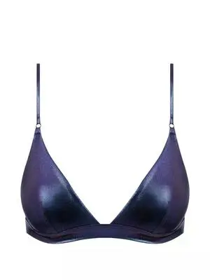 MAISON CLOSE Triangle Cup Bikini Top - Blue