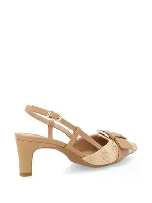 FRAU Buckle-detail Raffia Pumps