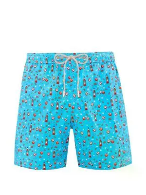 MC2 SAINT BARTH Printed Swim Shorts - Blue