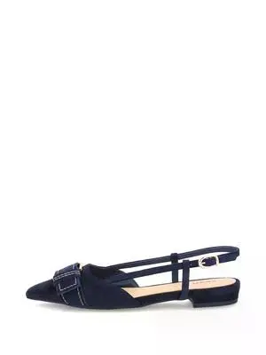 FRAU Buckle-detail Suede Slingbacks - Blue