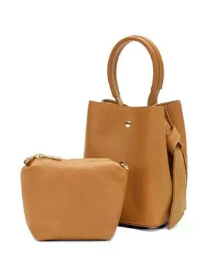 FRAU Knotted-detail Bucket Bag - Neutrals