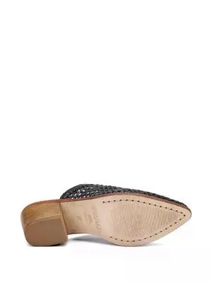 FRAU Hand-woven Mules - Black