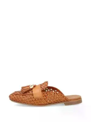 FRAU Tassel Detail Mules - Brown