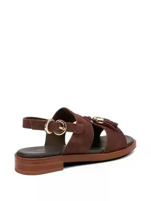 FRAU Tassel-detail Suede Sandals