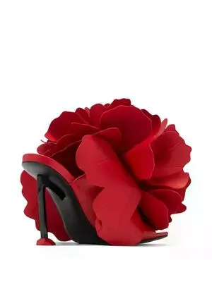 Givenchy Floral-appliqué Leather Heeled Sandals