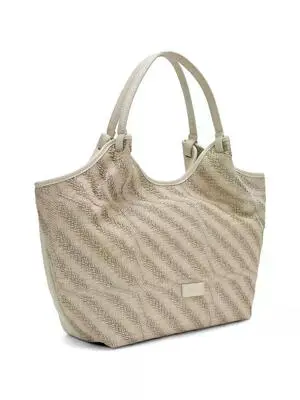 FRAU Herringbone-effect Tote Bag