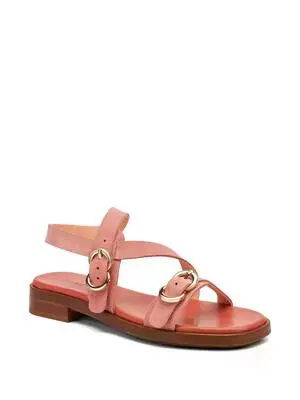 FRAU Suede Multi-strap Sandals - Pink