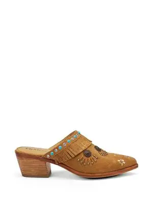 FRAU Fringed Studded Mules