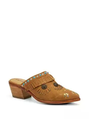 FRAU Fringed Studded Mules