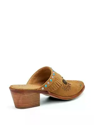 FRAU Fringed Studded Mules