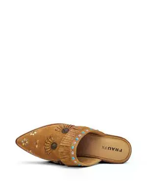 FRAU Fringed Studded Mules