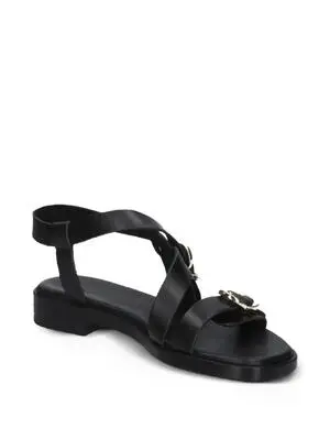 FRAU Multi-strap Leather Sandals - Black