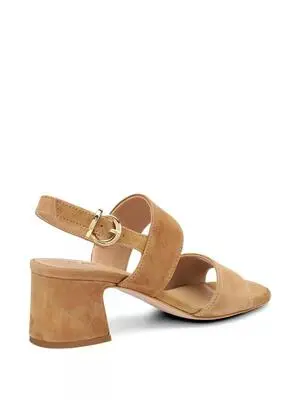 FRAU Block-heel Suede Sandals - Neutrals