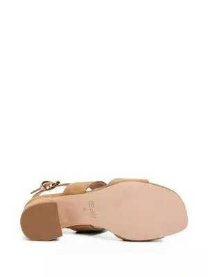 FRAU Block-heel Suede Sandals - Neutrals