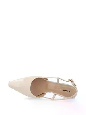 FRAU Semi-polished Leather Slingback Pumps - Neutrals