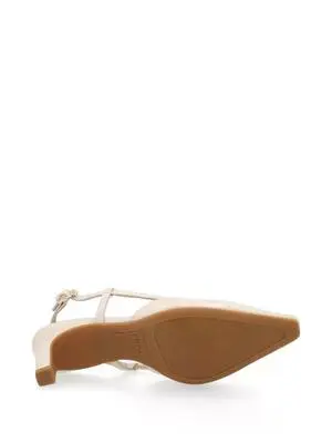 FRAU Semi-polished Leather Slingback Pumps - Neutrals