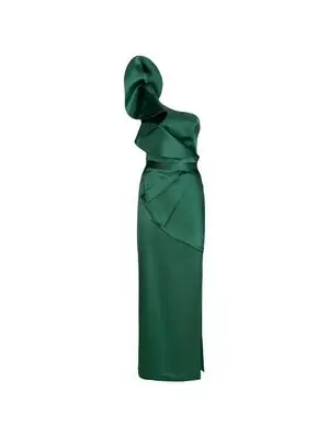 CATALINA Venezia Ruffled One-shoulder Maxi Dress