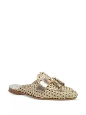 FRAU Woven Mules With Tassel Detail - Neutrals