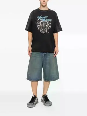 KAMIYA Graphic-print Faded-effect T-shirt