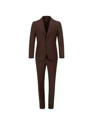 FRANZESE COLLECTION Patch-pocket Single-breasted Suit - Brown