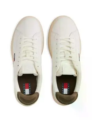 Tommy Hilfiger Logo Patch Lace-up Sneakers - Neutrals