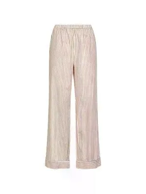MC2 SAINT BARTH Striped Cotton Straight Trousers - Neutrals