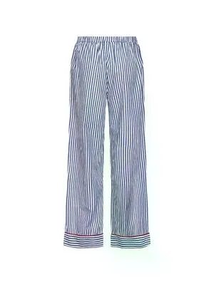 MC2 SAINT BARTH Striped Straight Trousers - Blue