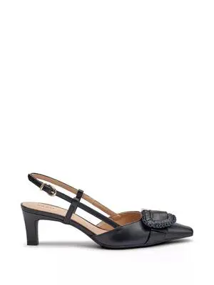 FRAU Buckle-detail Leather Pumps - Black