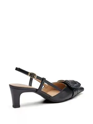 FRAU Buckle-detail Leather Pumps - Black