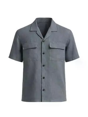 Peserico Linen Camp-collar Shirt