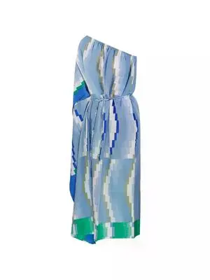 MAPOÉSIE Geometric-print One-shoulder Dress