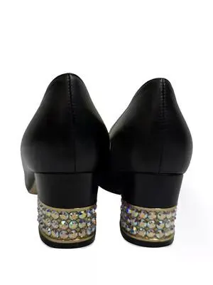 Gucci Leather Block-heel Pumps