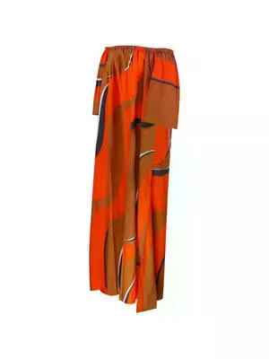 MAPOÉSIE Palao Madone Abstract-print Off-shoulder Dress