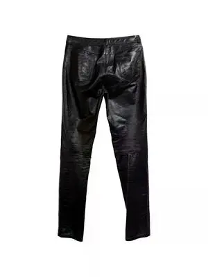 Etro Straight-leg Leather Trousers