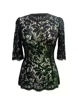 Dolce & Gabbana Lace 3/4-sleeve Blouse